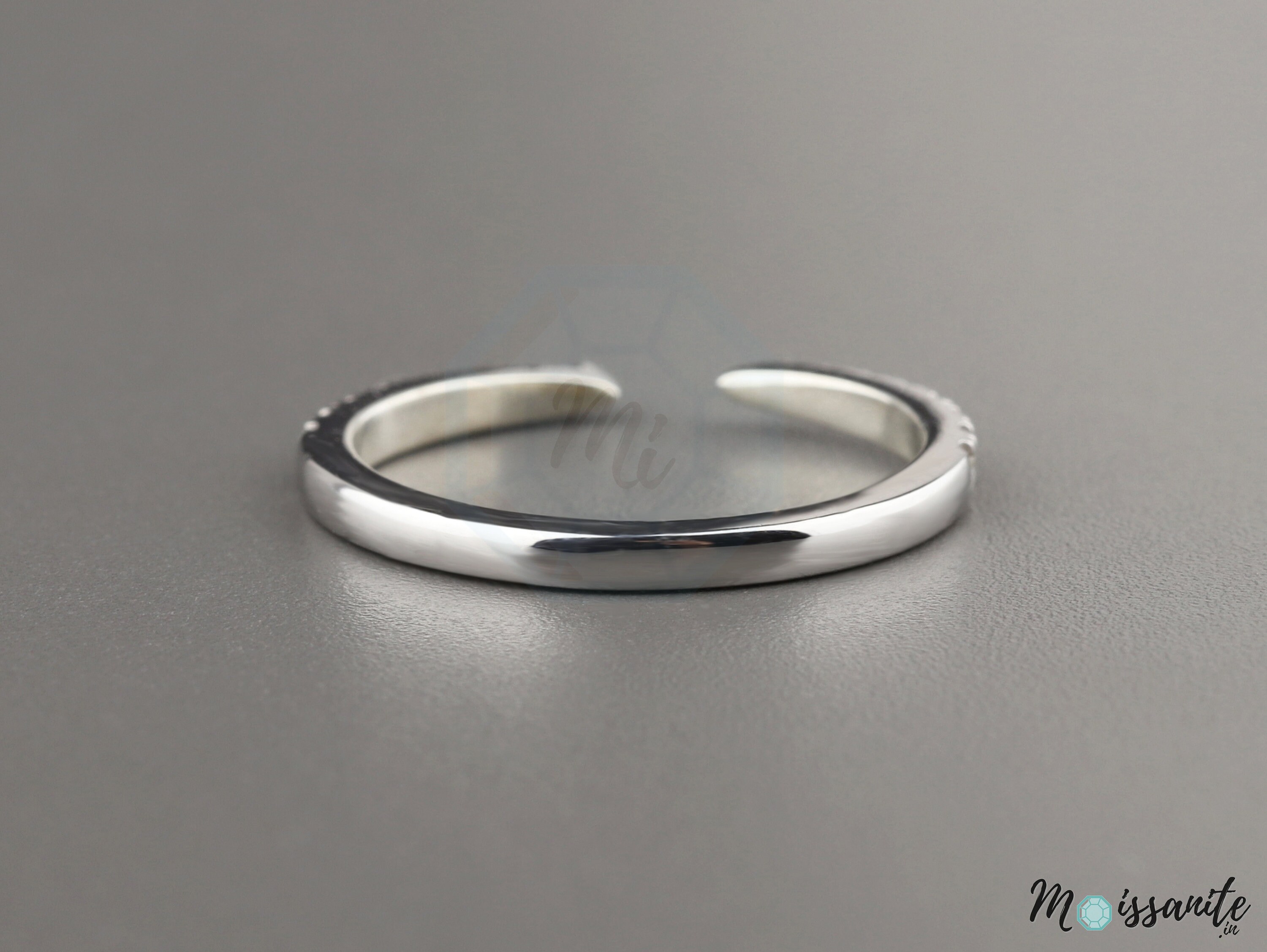 Open Wedding Band Gap Wedding Band Moissanite Wedding Band - Etsy