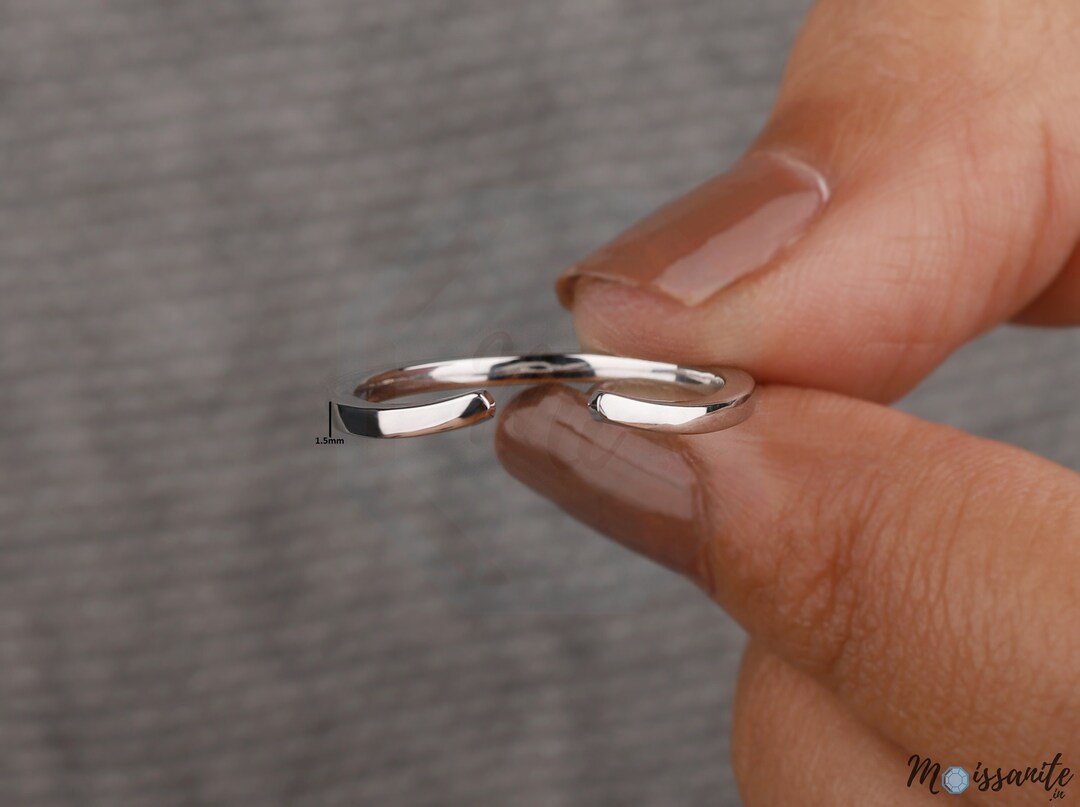 Plain Gold Open Wedding Band Plain Gold Matching Stacking Wedding Band ...