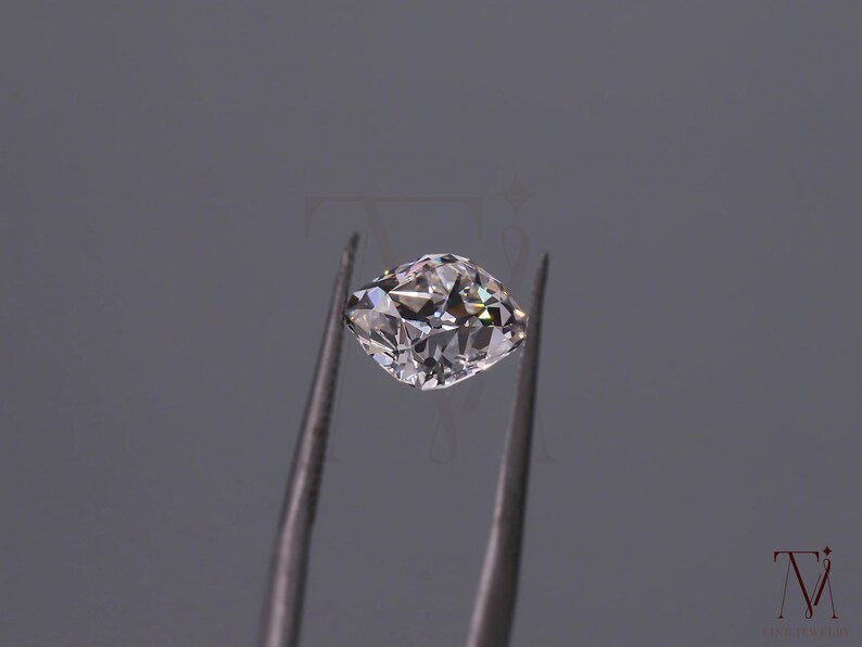 Old Mine Cushion Cut Lab Grown Loose Diamond, Solitaire E VS 1 Clarity ...