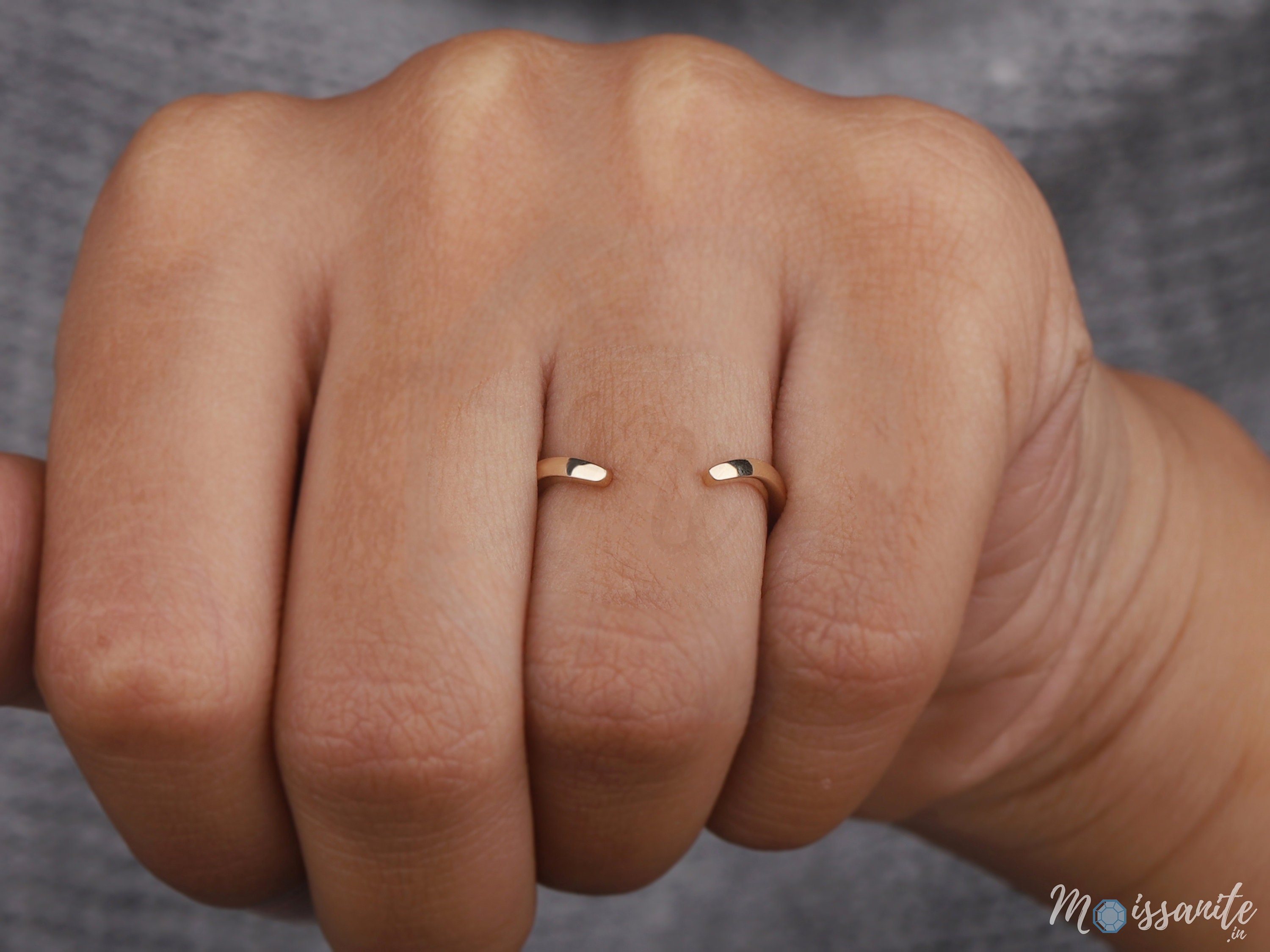 Plain Gold Open Wedding Band Plain Gold Matching Stacking - Etsy