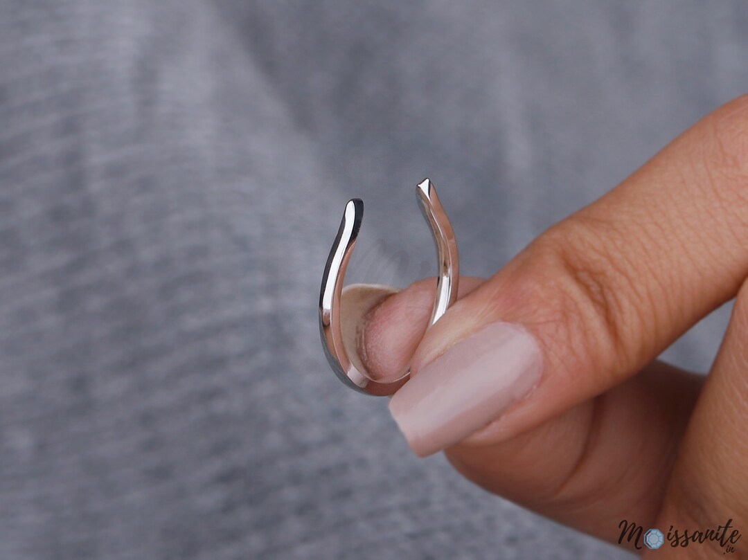 Plain Sliver Open Wedding Band Plain Sliver Matching Stacking Wedding ...