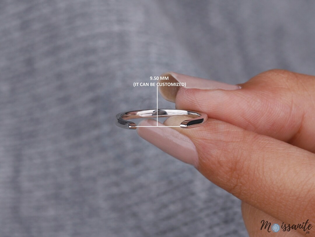 Plain Sliver Open Wedding Band Plain Sliver Matching Stacking Wedding ...