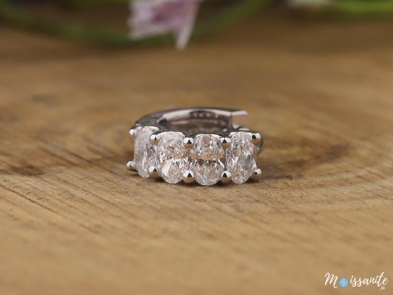 Lab Diamond Hoop Earrings, Cartilage Earring Hoop, Small Hoop Earrings ...