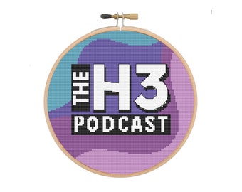 H3 Podcast H3H3 Productions Logo Square Cross Stitch Design Pattern PDF ...