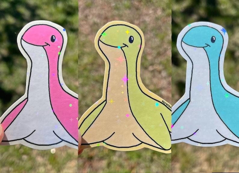 Nessie Stickers Nessie Holographic Vinyl Sticker - Etsy