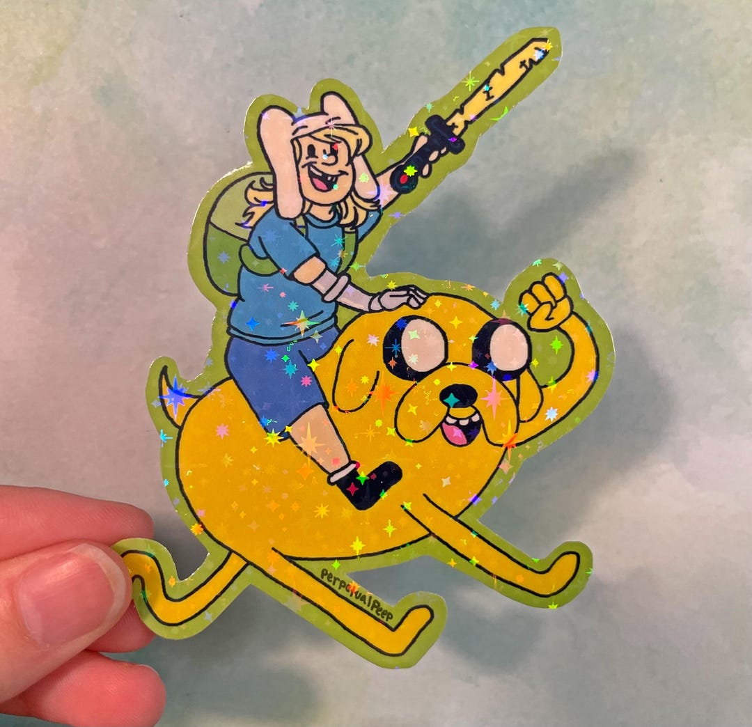 Finn and Jake Holographic Sticker - Etsy