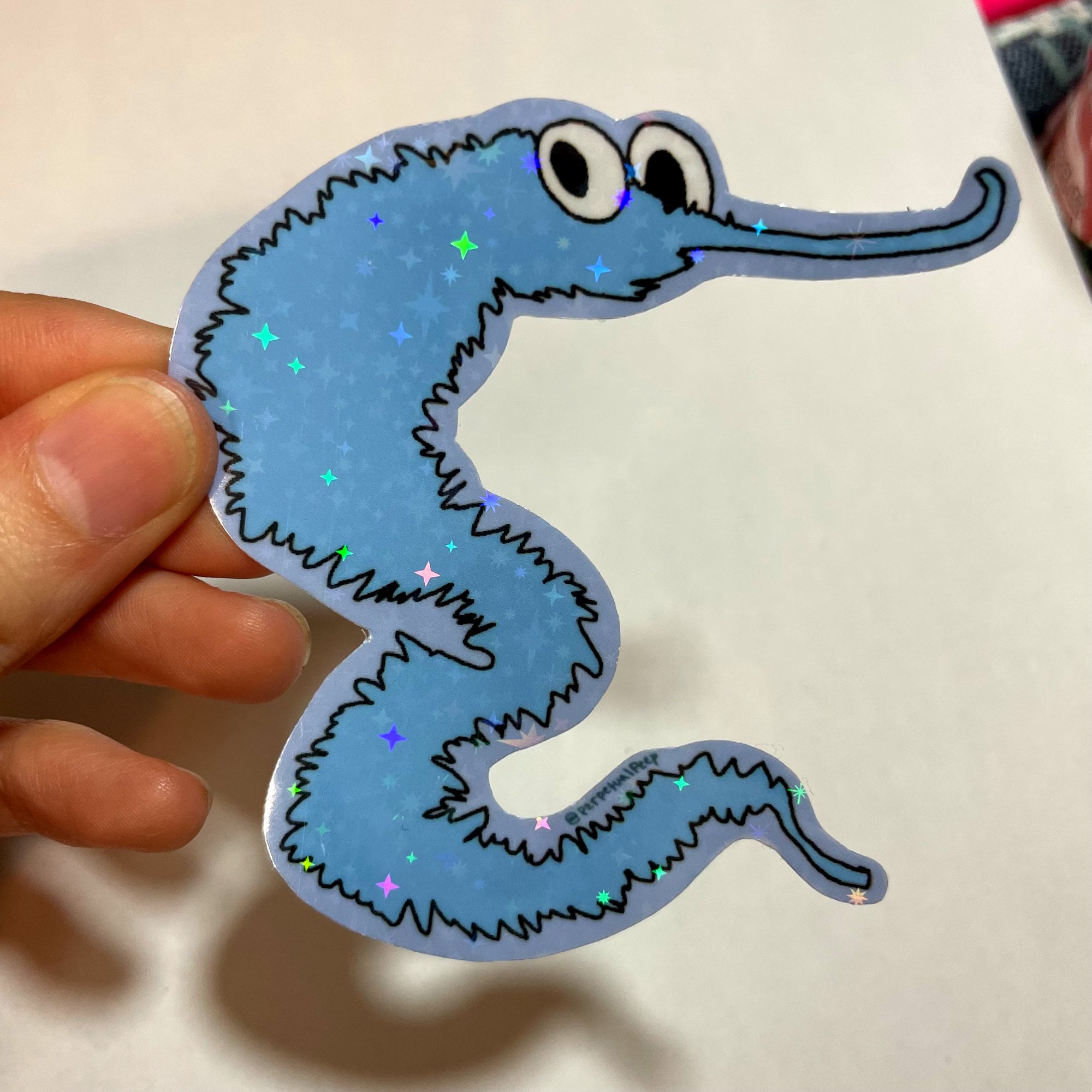 Worm on a String Holographic Vinyl Stickers - Etsy