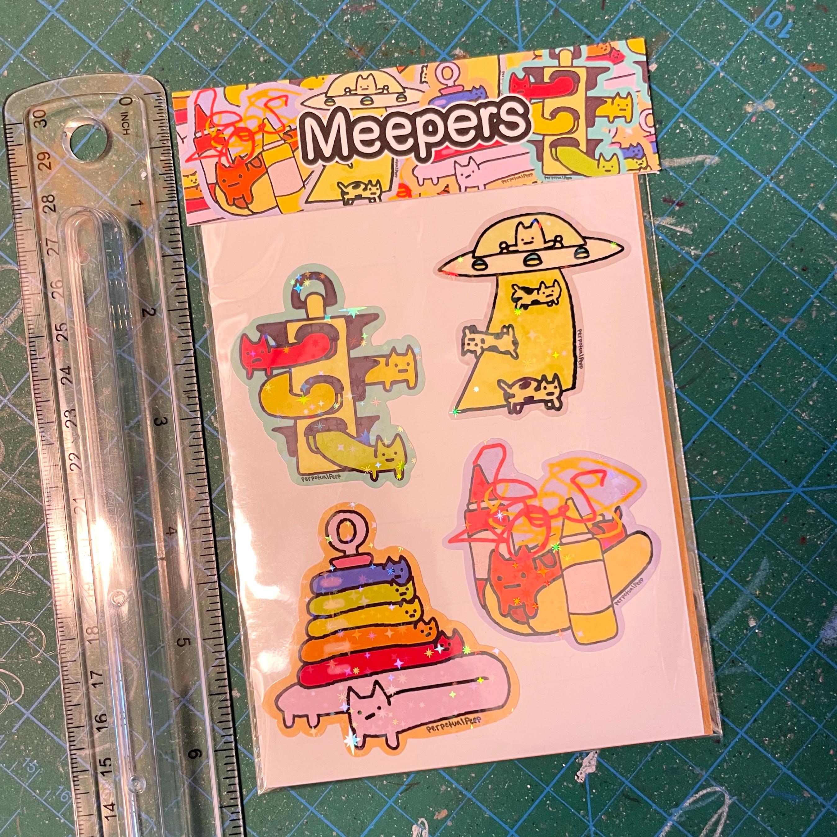 Meeper Sticker Pack | Silly Cat Stickers - Etsy