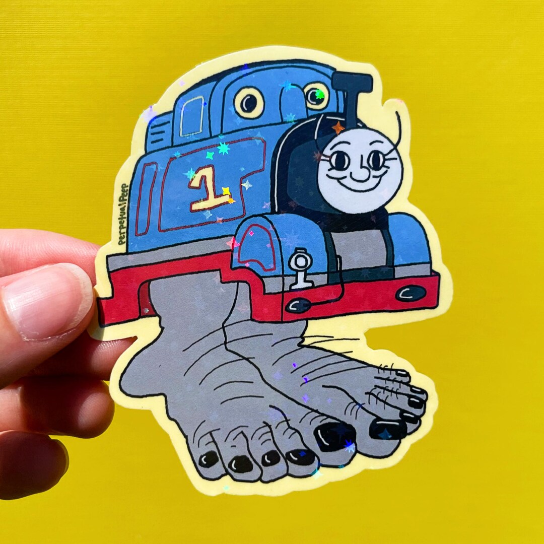 Toemas Sticker Cursed Thomas the Tank Engine Holographic Vinyl Sticker ...