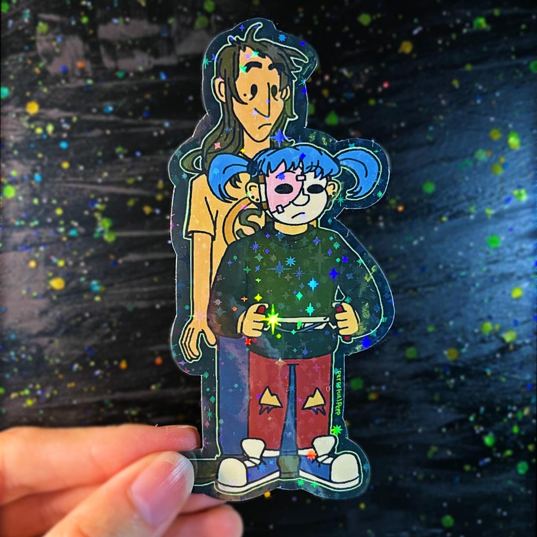 Sally Face Sticker | Sal and Larry Holographic Vinyl Sticker - Etsy
