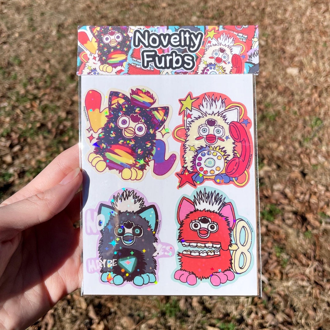 Furby Sticker Pack | Holographic Retro Furby Stickers - Etsy