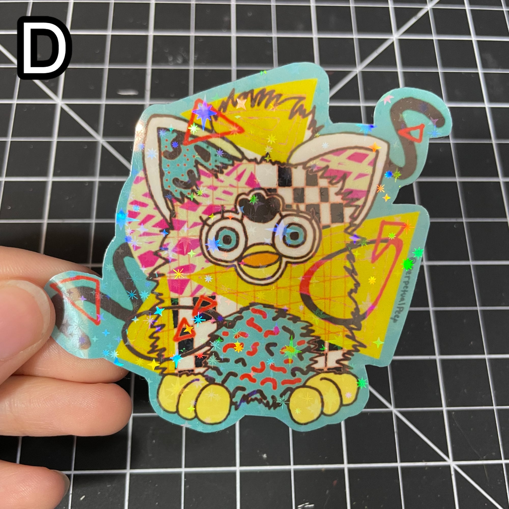 Furby Holographic Vinyl Stickers Retro Furby Stickers - Etsy