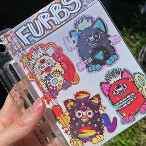 Furby Sticker Pack Holographic Retro Furby Stickers - Etsy