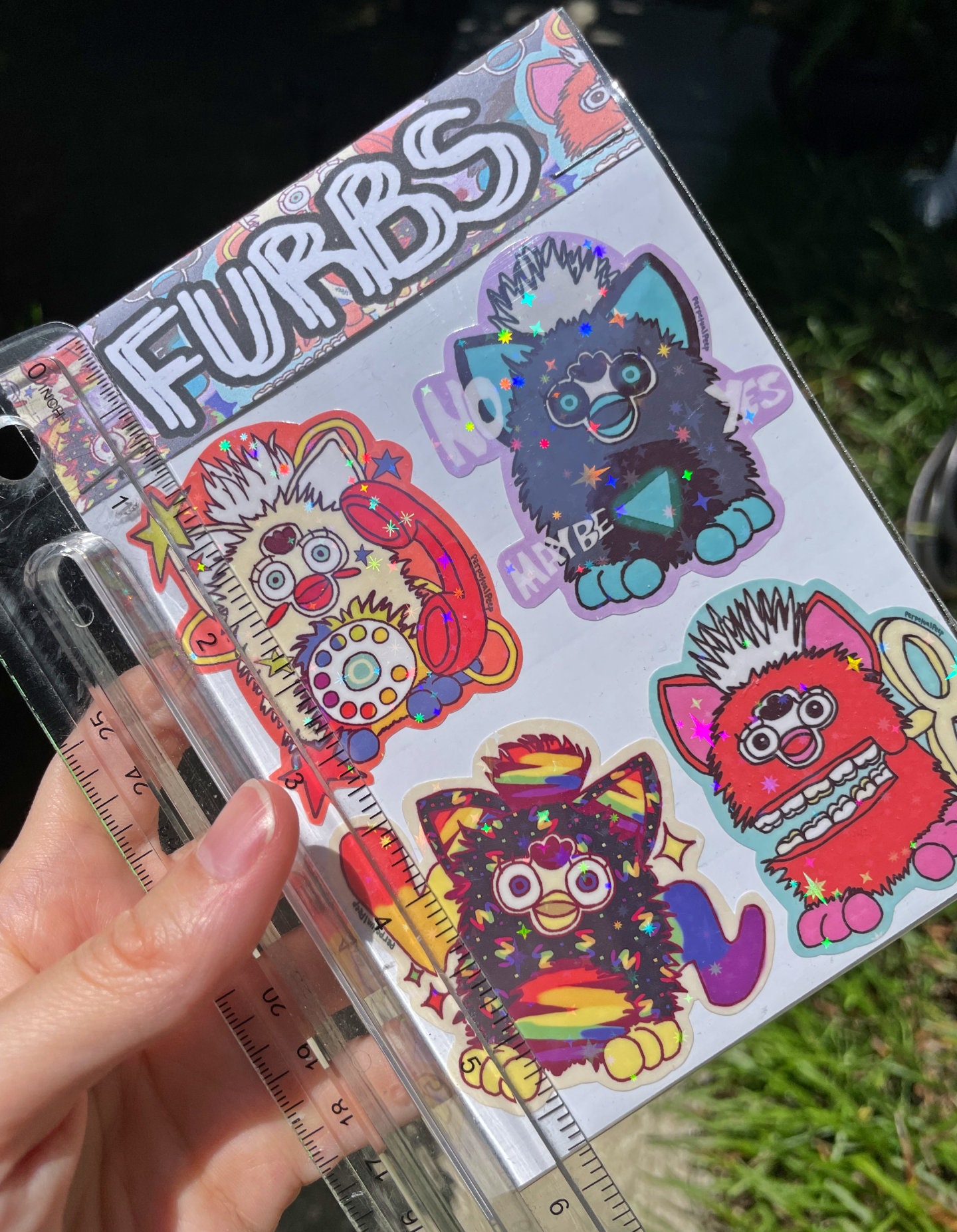 Furby Sticker Pack Holographic Retro Furby Stickers - Etsy
