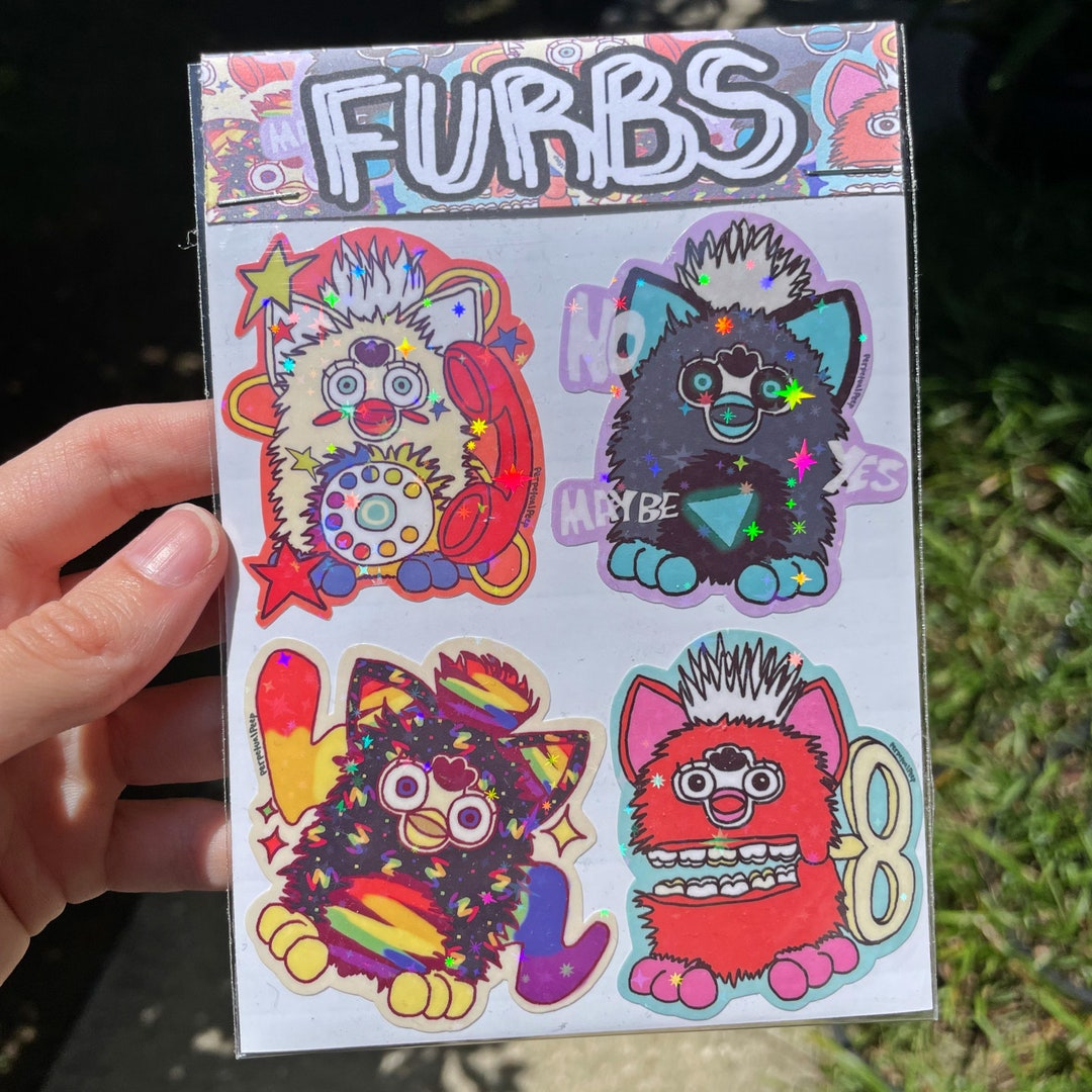 Furby Sticker Pack Holographic Retro Furby Stickers - Etsy