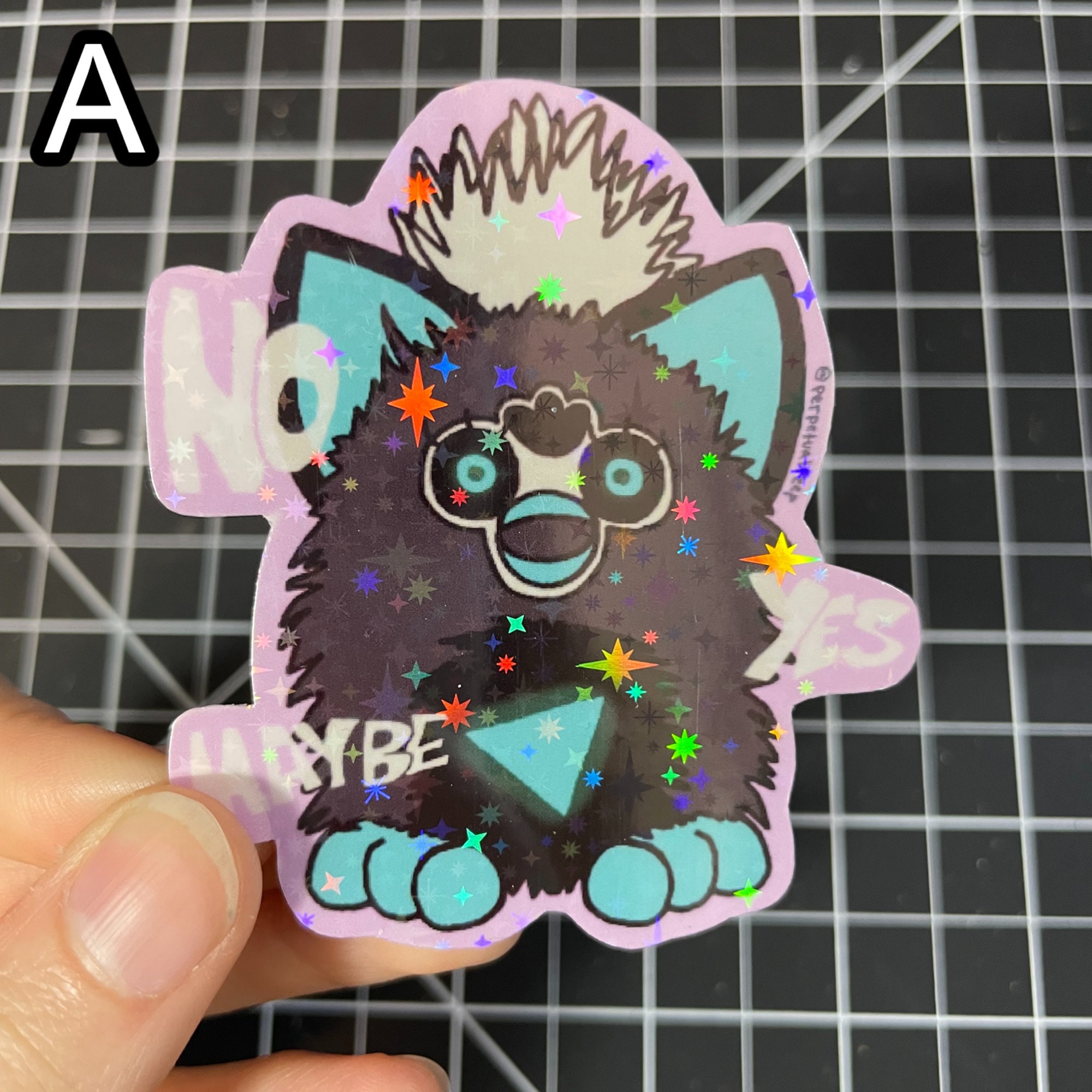 Furby Holographic Vinyl Stickers Retro Furby Stickers - Etsy