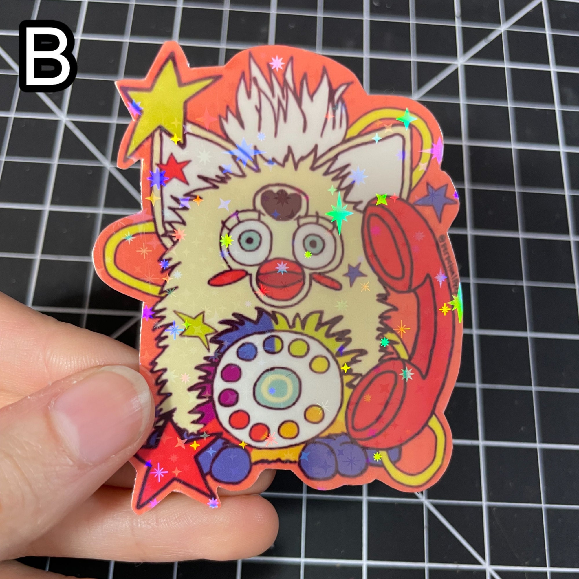 Furby Holographic Vinyl Stickers Retro Furby Stickers - Etsy