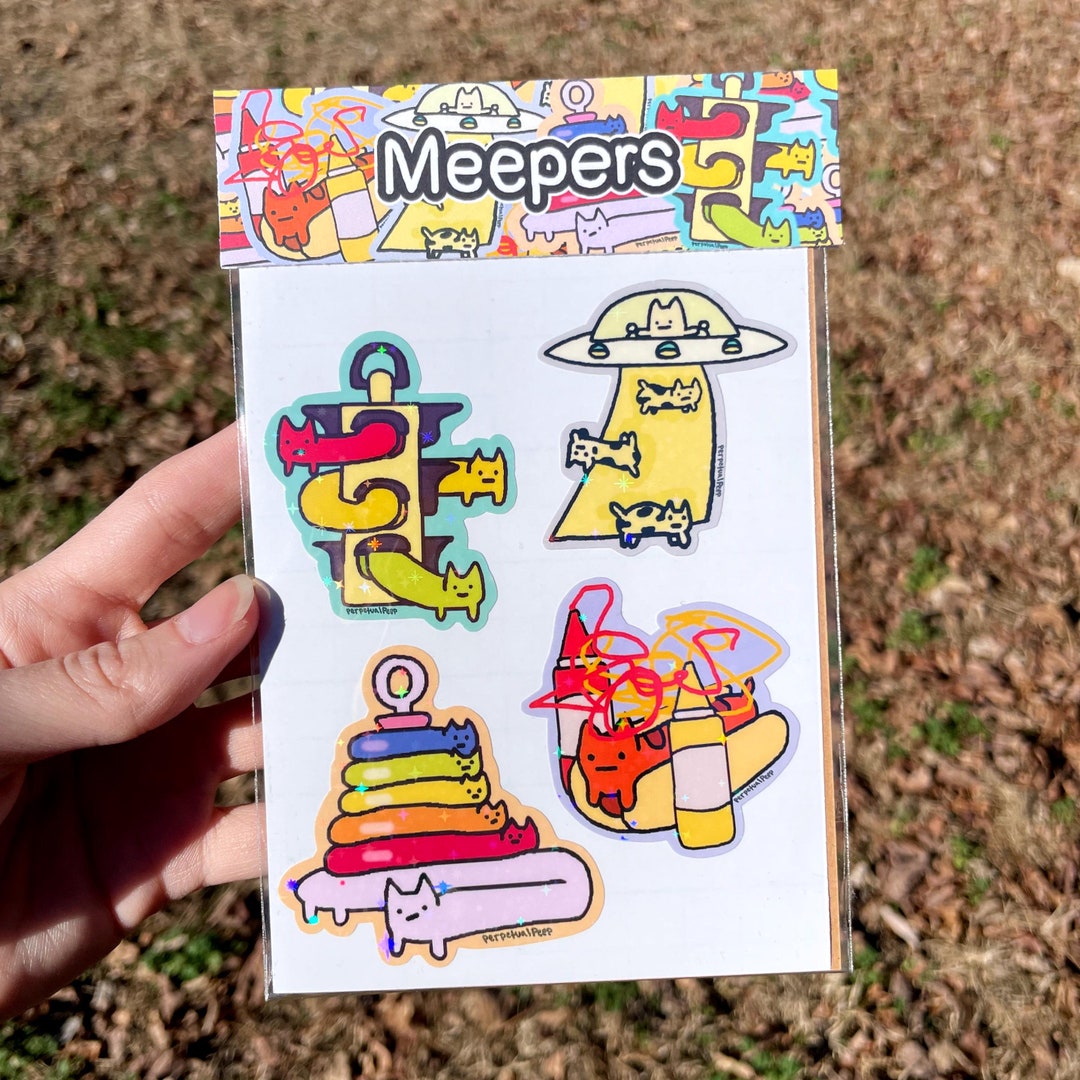 Meeper Sticker Pack | Silly Cat Stickers - Etsy