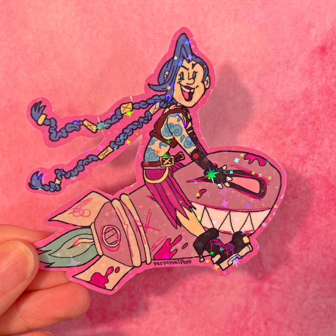 Jinx Holographic Sticker | Jinx Arcane Sticker - Etsy