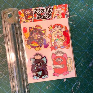 Furby Sticker Pack | Holographic Retro Furby Stickers - Etsy