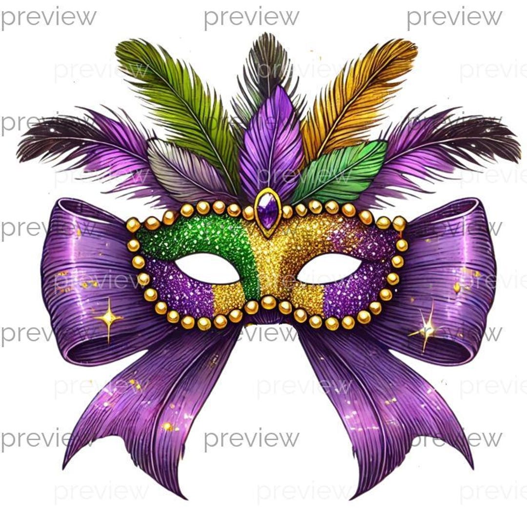 Vibrant Ornate Masquerade Mask PNG Clipart for Celebrations - Instant ...