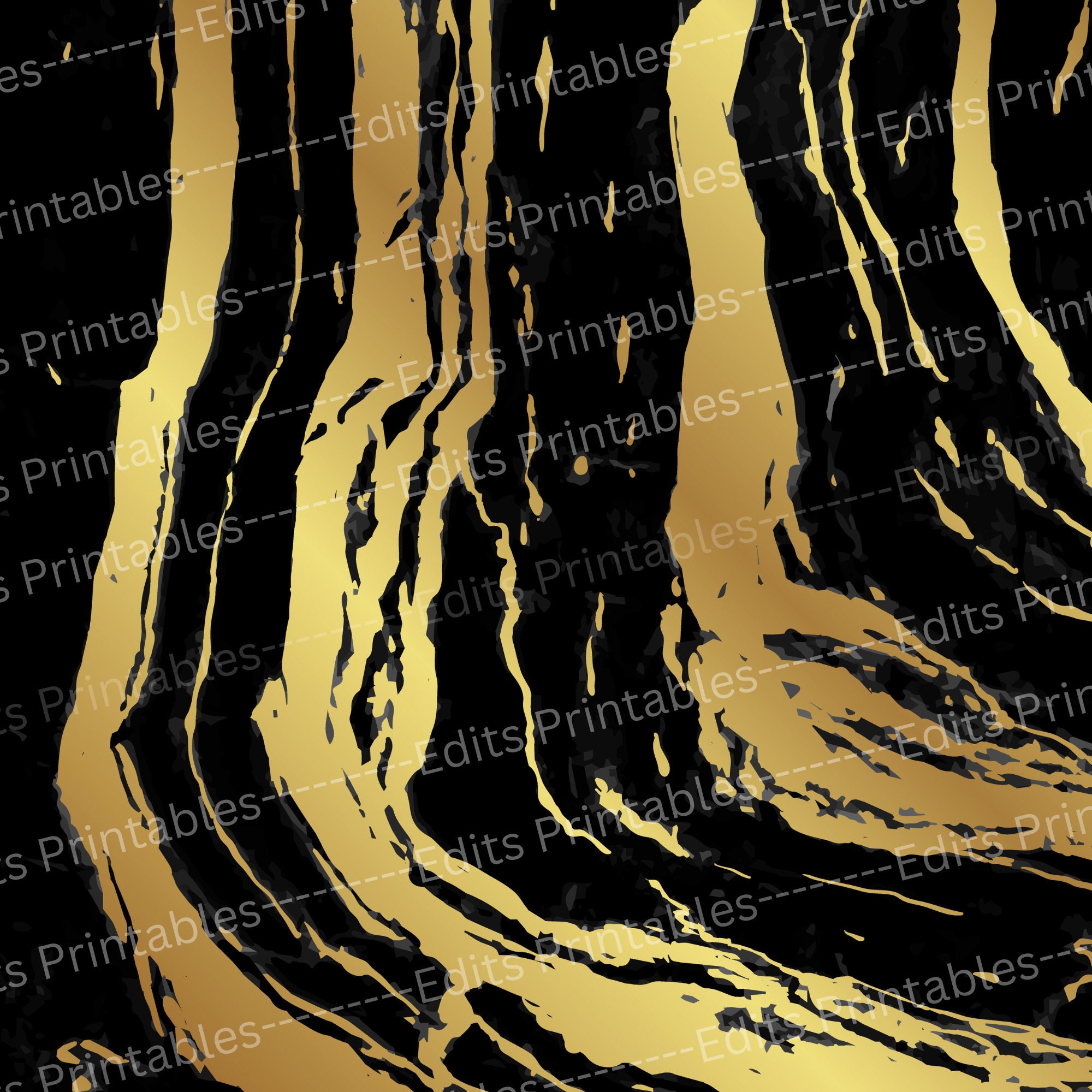 Digital Paper, Black and Gold Marble Digital Paper, INSTANT DOWNLOAD ...