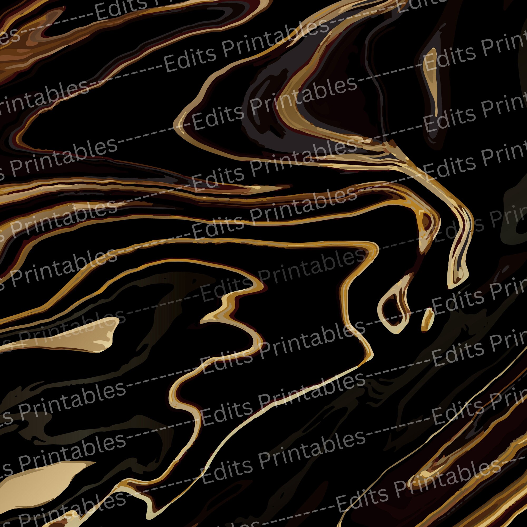 Digital Paper, Black and Gold Marble Digital Paper, INSTANT DOWNLOAD ...