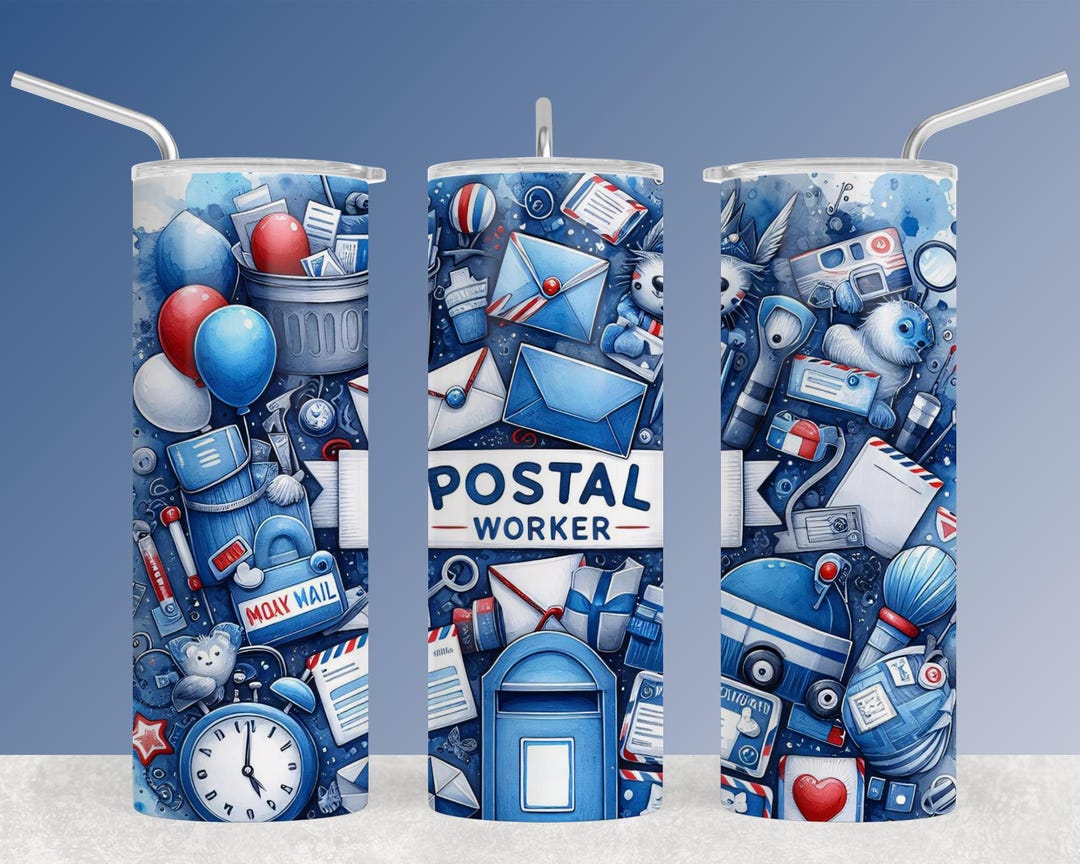 Postal Worker Tumbler Wrap Instant Download - 20 Oz Sublimation Design ...