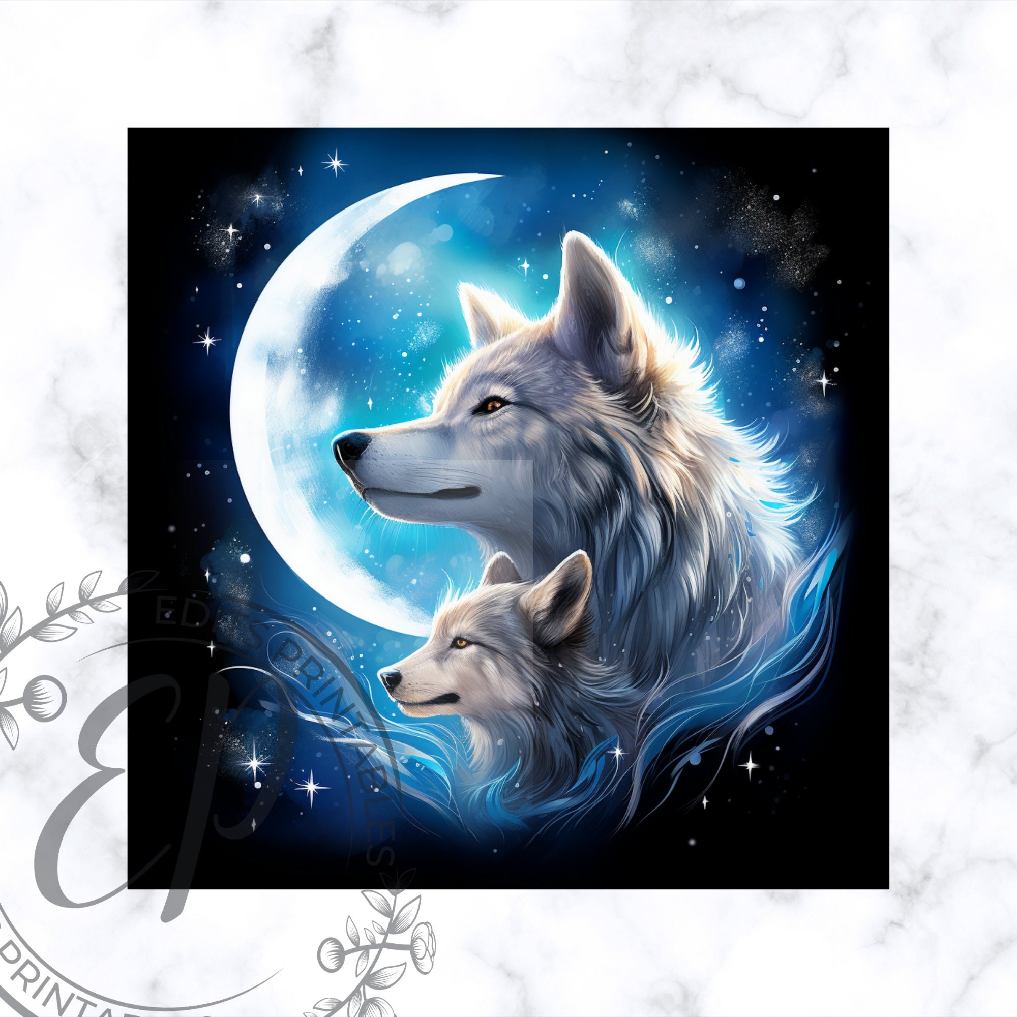 Wolf Sublimation Tumbler Wrap 20 Oz Skinny Tumbler - Etsy