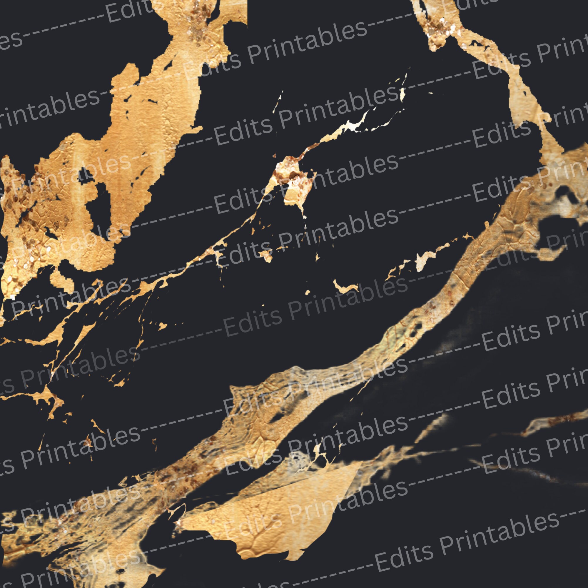 Digital Paper, Black and Gold Marble Digital Paper, INSTANT DOWNLOAD ...