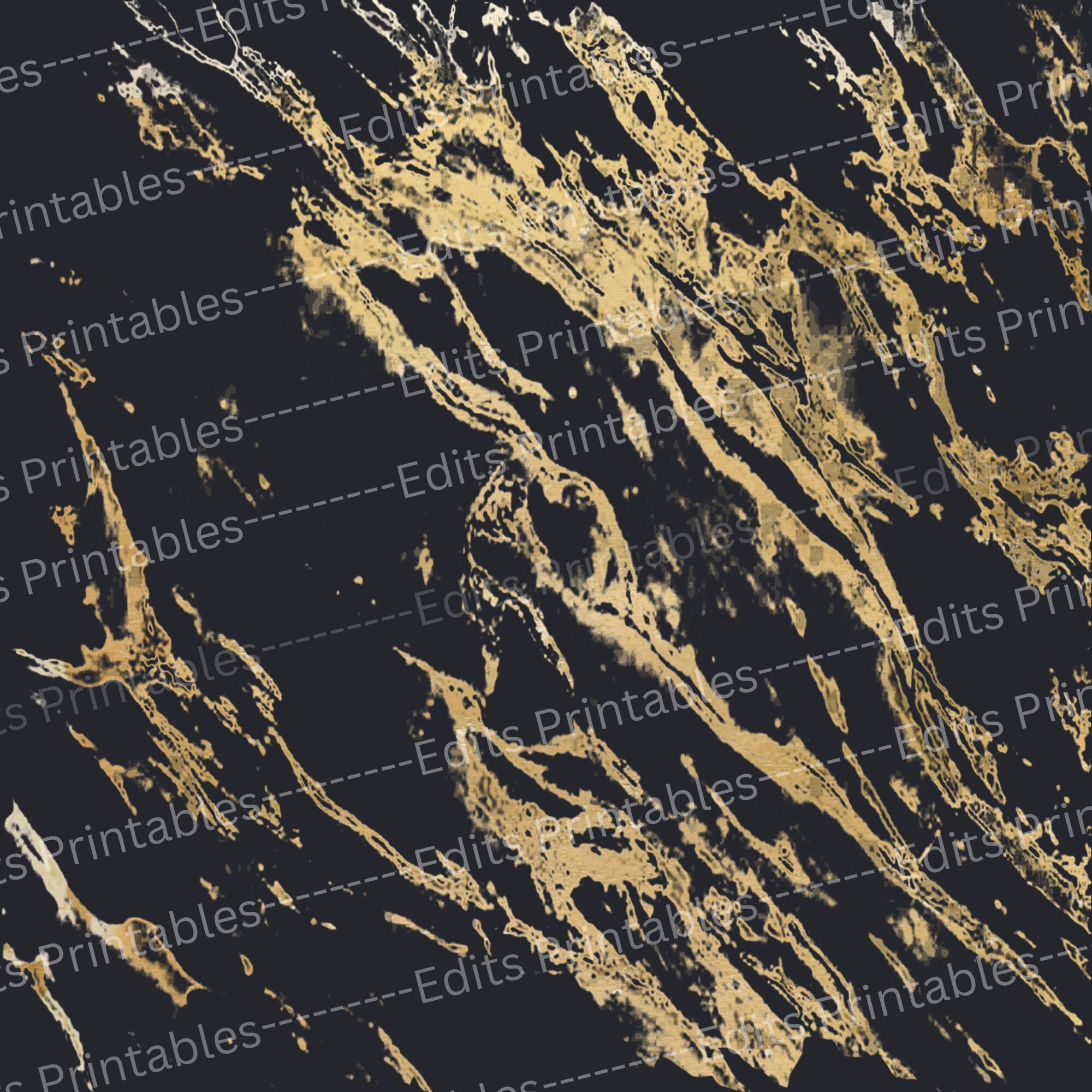 Digital Paper, Black and Gold Marble Digital Paper, INSTANT DOWNLOAD ...