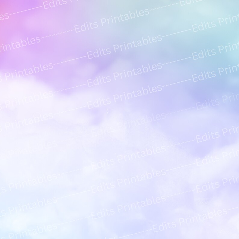 Rainbow Clouds Digital Paper INSTANT DOWNLOAD Digital Cloud - Etsy