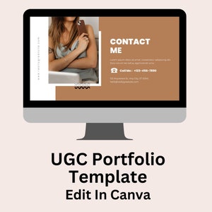 UGC Portfolio Template Canva, Creator Portfolio, Content Creator Kit ...