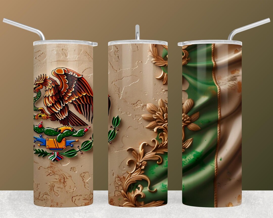 Mexican Flag Tumbler Wrap - 20 Oz Instant Download for Sublimation ...