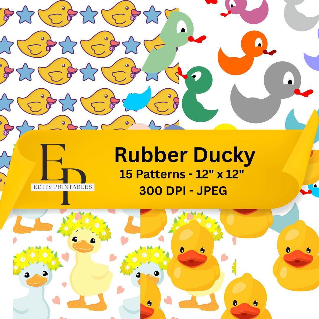 Rubber Ducky Digital Paper: Scrapbook Backgrounds (digital Download) - Etsy