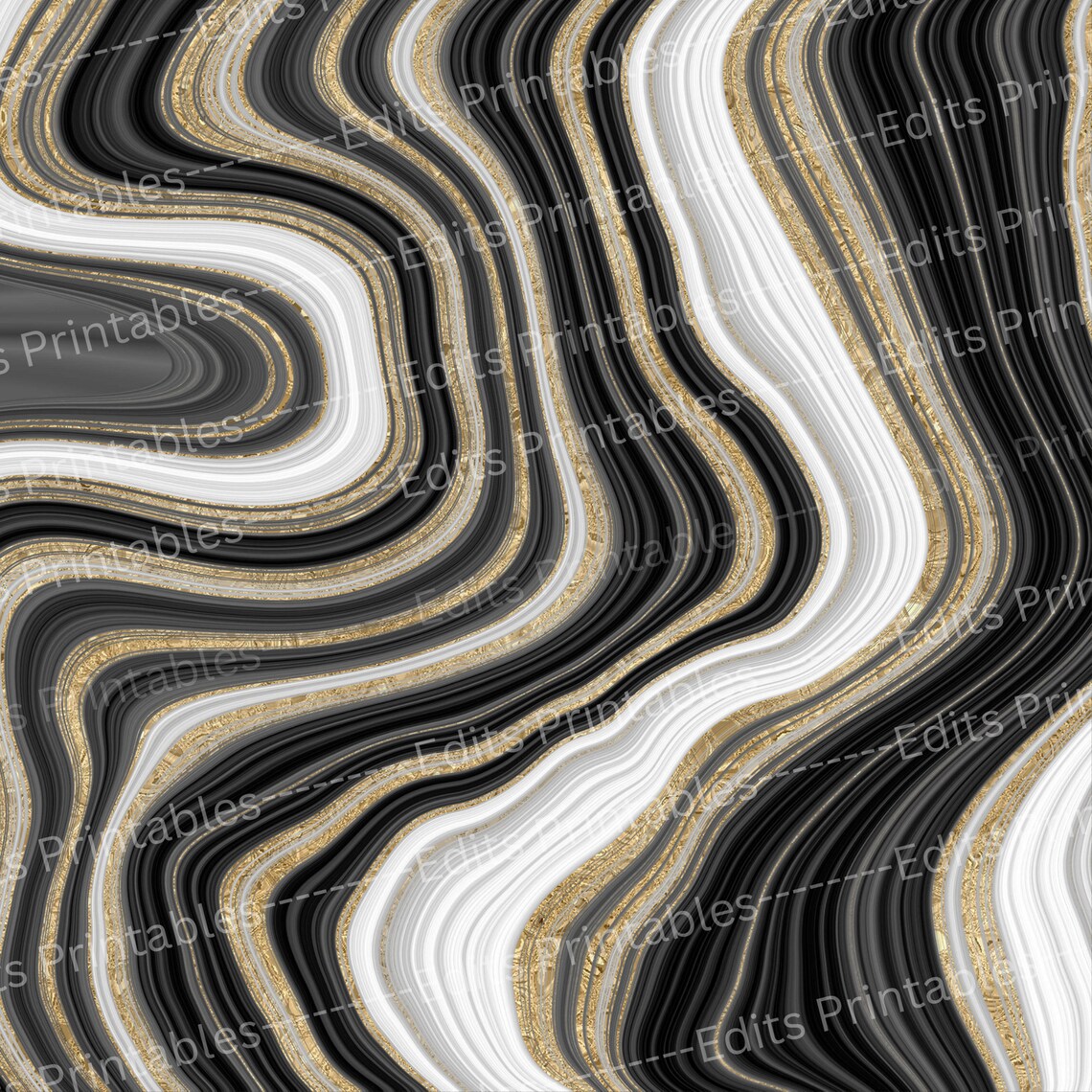 Digital Paper, Black and Gold Marble Digital Paper, INSTANT DOWNLOAD ...