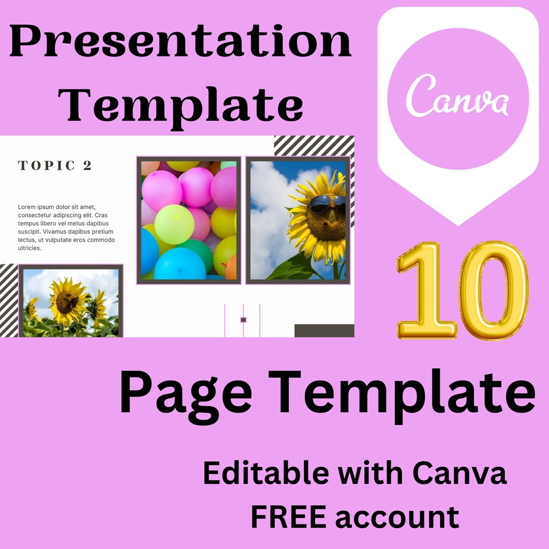 Presentation Template, 10 Page Slide Deck Template, Slide Presentation ...