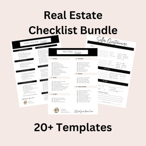 Real Estate Checklist Bundle - Editable Templates (digital Download) - Etsy