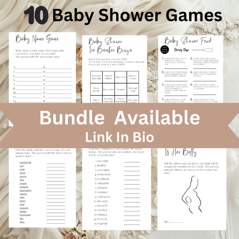 Baby Shower Game, Baby Animal Baby Shower Game, Printable Baby Shower ... Baby Shower Game, Baby Animal Baby Shower Game, Printable Baby Shower ...