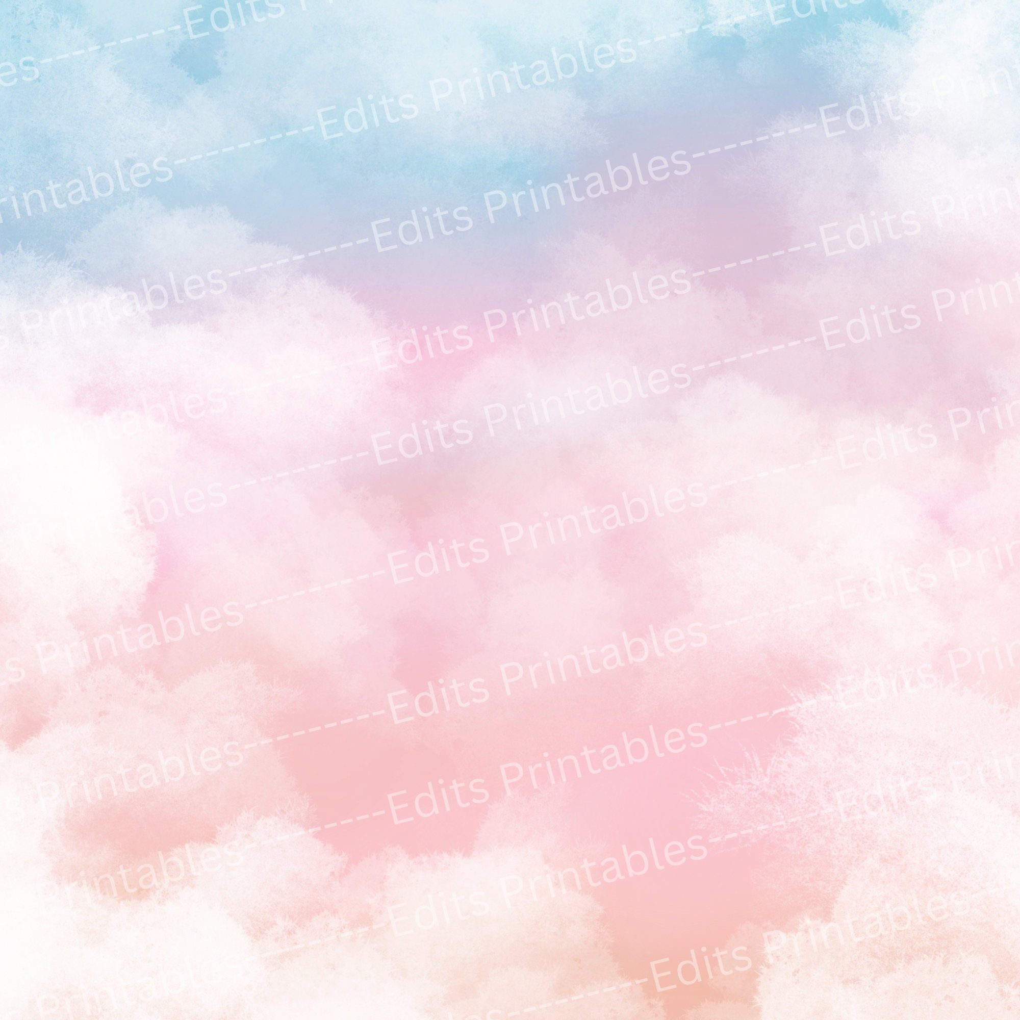 Rainbow Clouds Digital Paper INSTANT DOWNLOAD Digital Cloud - Etsy