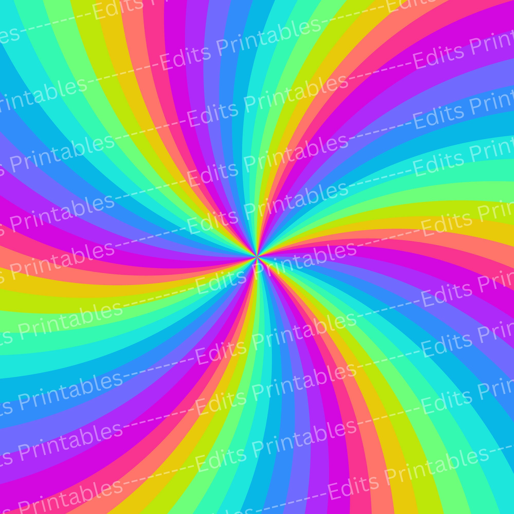 Rainbow & Glitter Digital Paper, INSTANT DOWNLOAD, 12x12, Rainbow ...