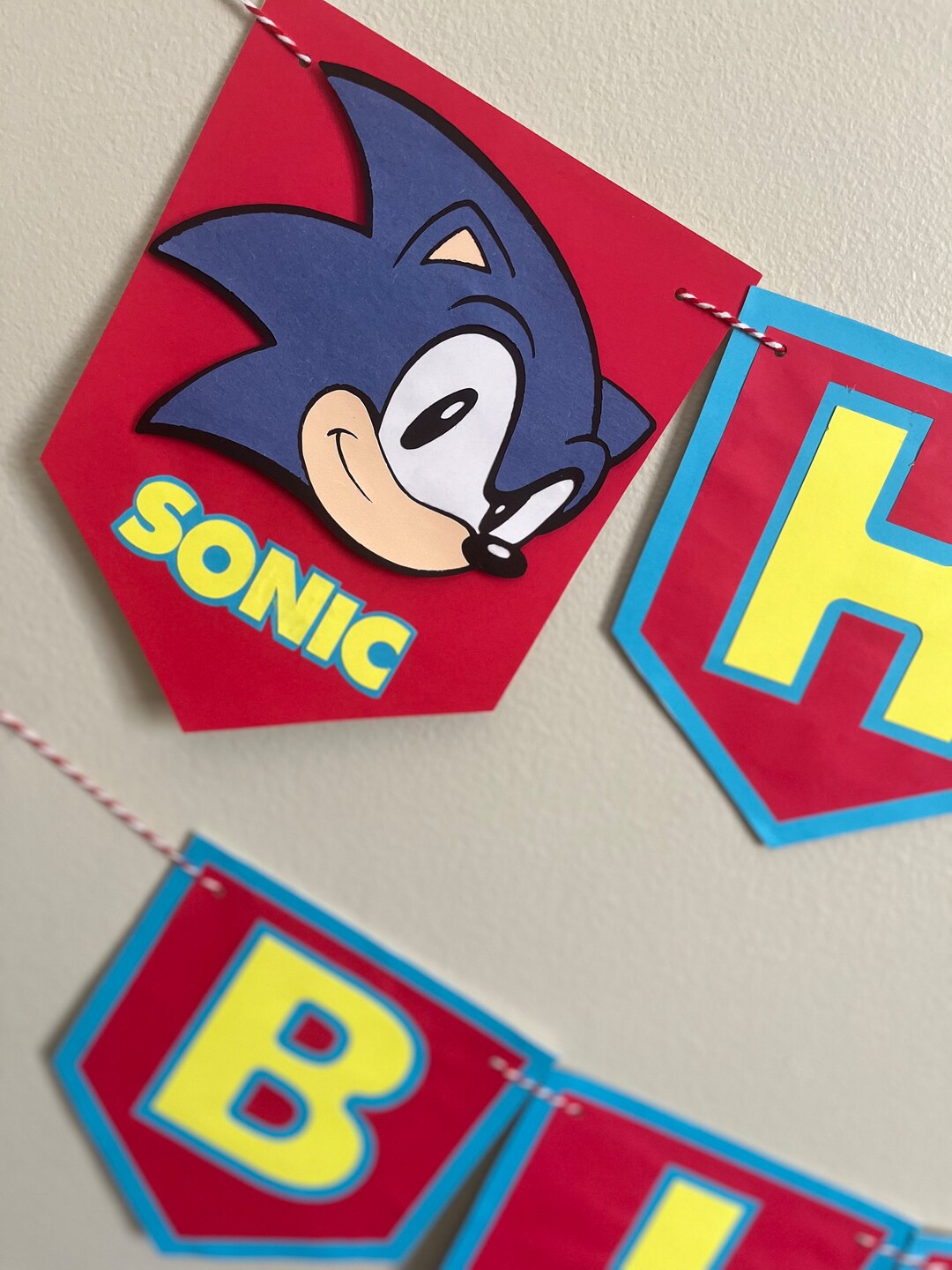 Sonic the Hedgehog Banner/ Happy Birthday Sonic Banner Decor/ - Etsy