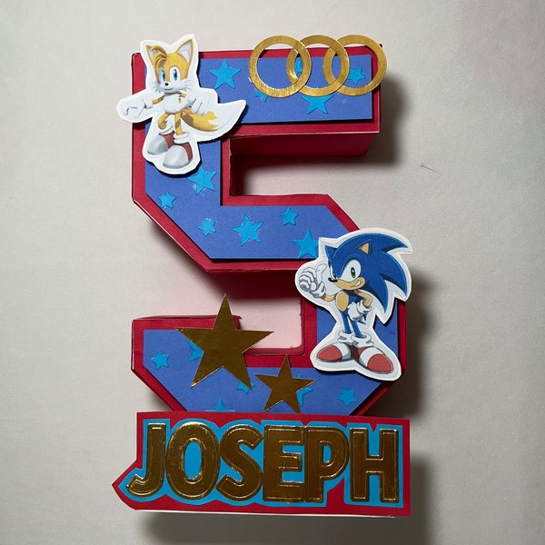 Sonic Numbers 3d - Etsy