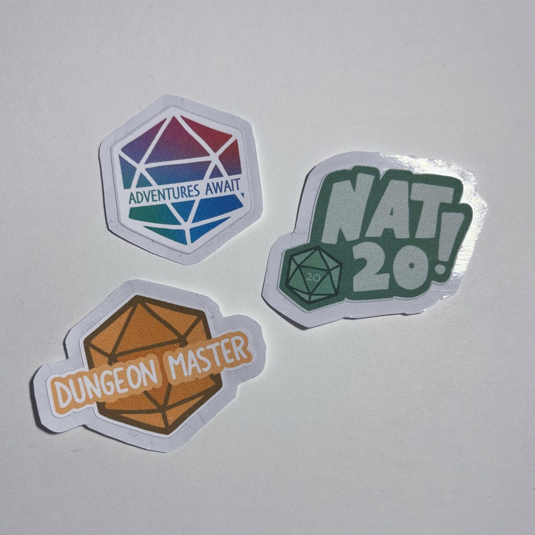 D&D Stickers pack of 3 Dungeons and Dragons - Etsy