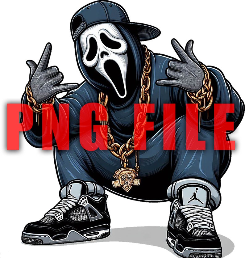 Ghost Face Gangster Character Dollar Sign, Rapper, , Hip Hop, Gangster ...