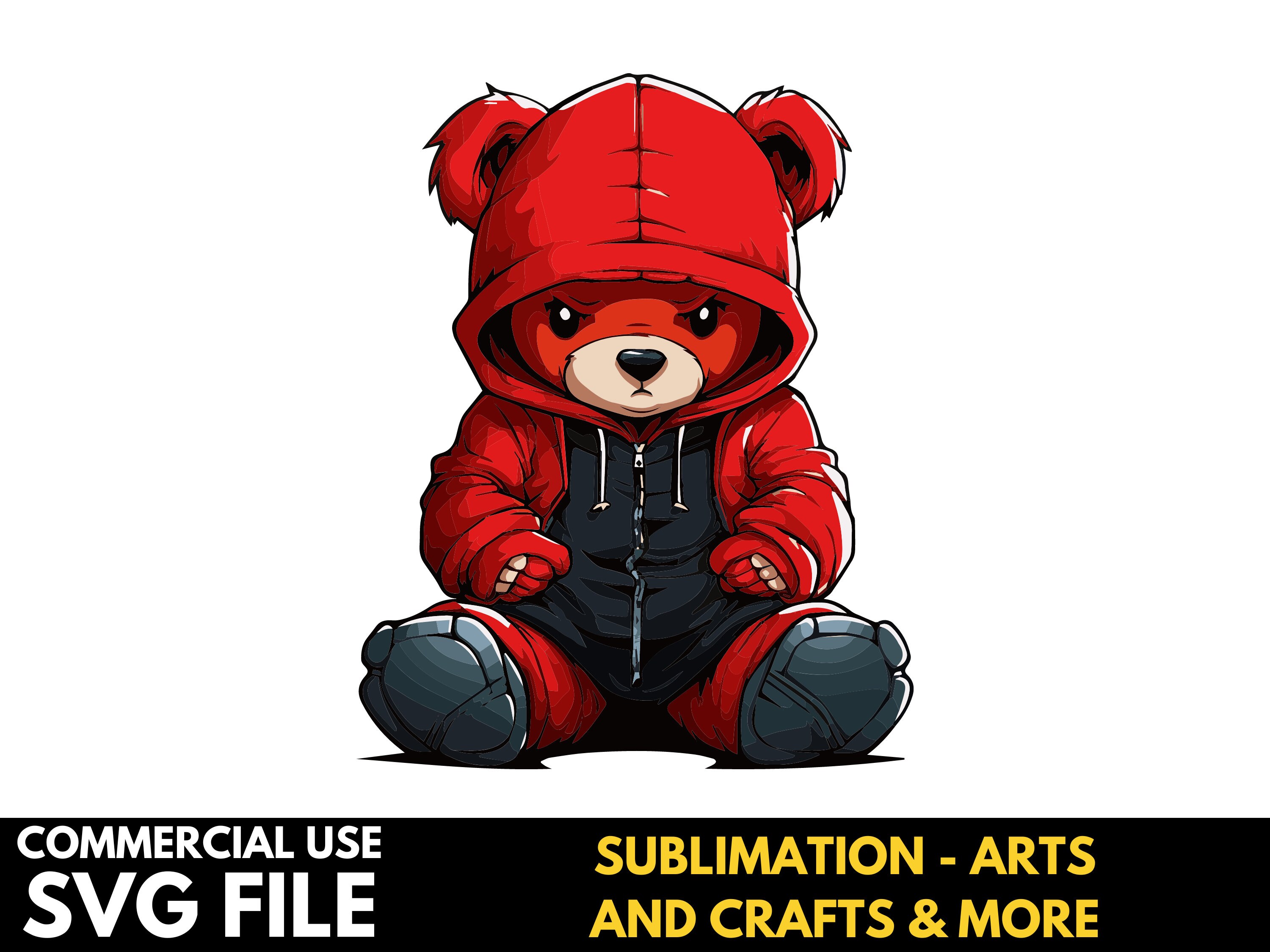 Red Graffiti, Teddy Bear, Evil, Hip Hop, Gangster, SVG, PNG, Art, Urban ...