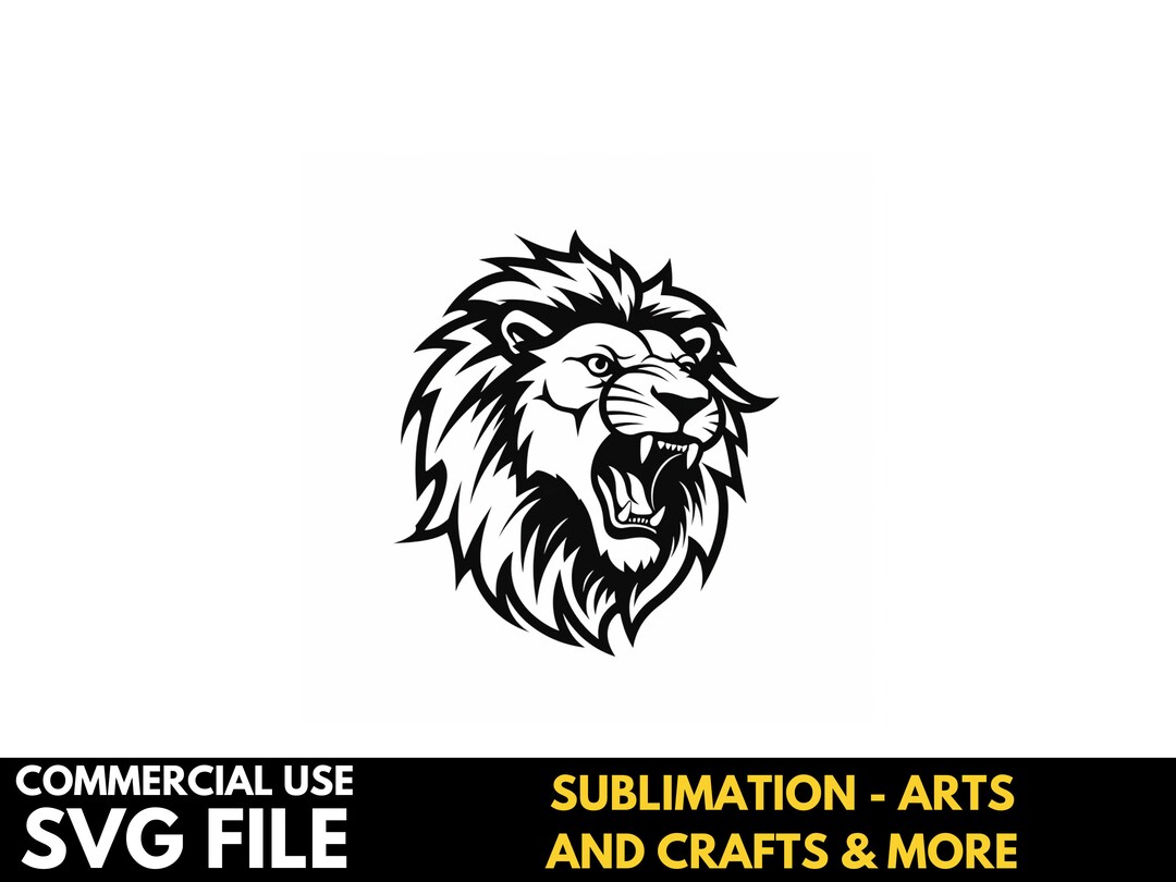 Vector Lion Logo Clipart SVG Digital Download - Etsy