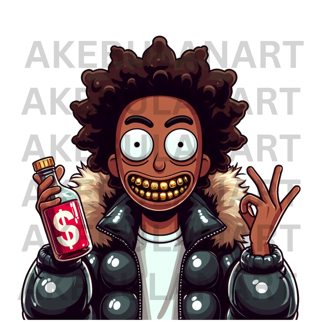 Rick and Morty Skull Broken Heart Character Dollar Signs, Gangster, PNG ...
