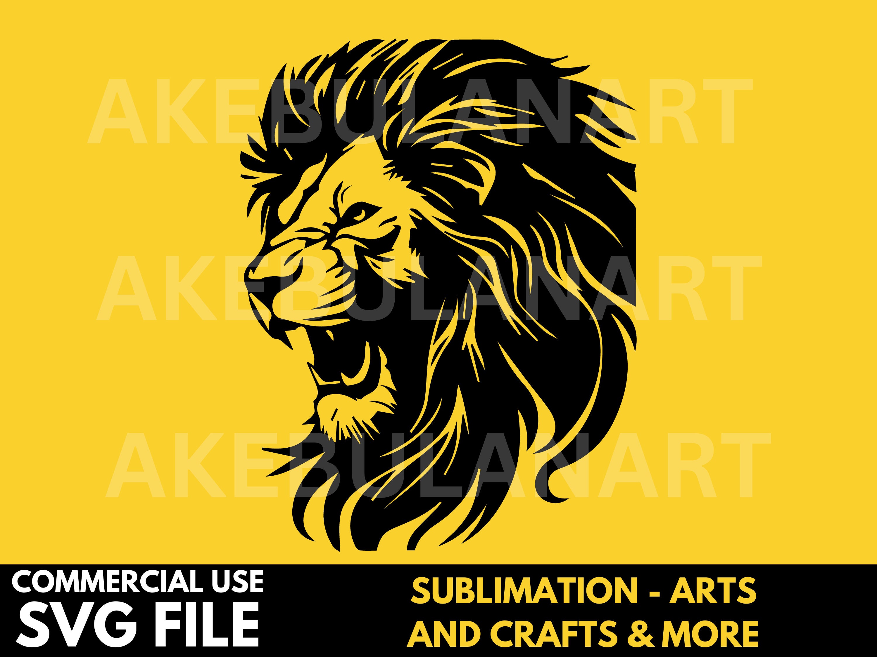 Vector Lion Logo Clipart SVG Digital Download - Etsy