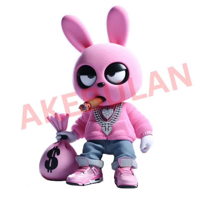Bunny With Drip On, Rapper, Ski Mask, Hip Hop, Gangster, PNG, Art ...